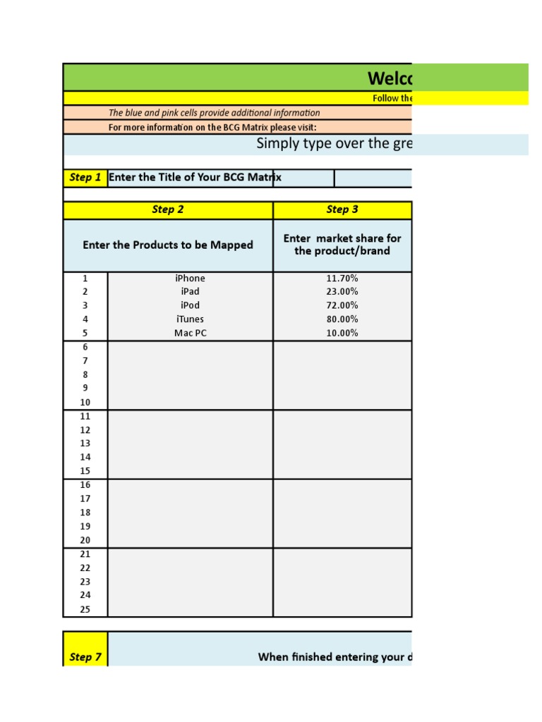 Free BCG Matrix Template Guide | PDF | Mac Os | Apple Inc. Software