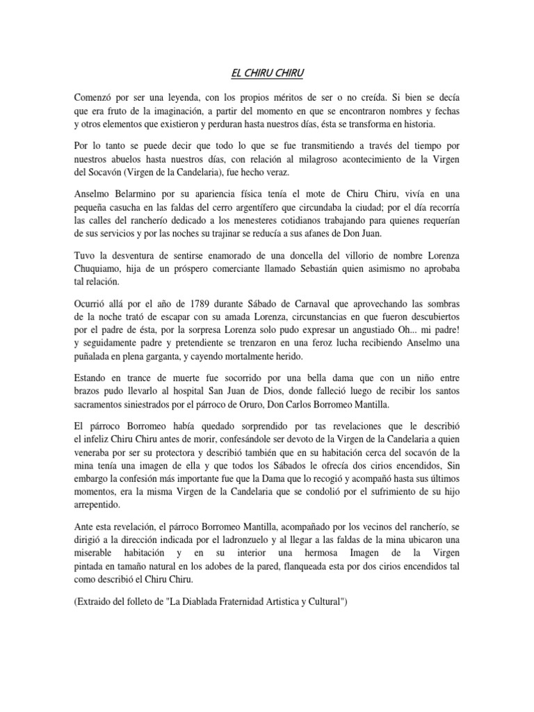 El Chiru Chiru | PDF