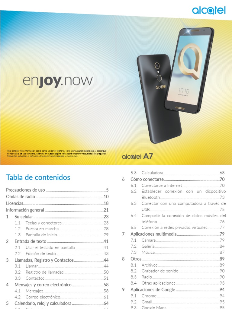 Alcatel A7 Manual de Usuario | PDF | Android (sistema operativo ...