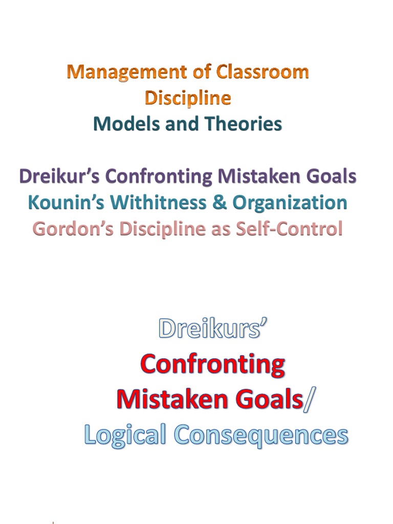 Models of Discipline: Dreikurs | PDF | Teachers | Leadership