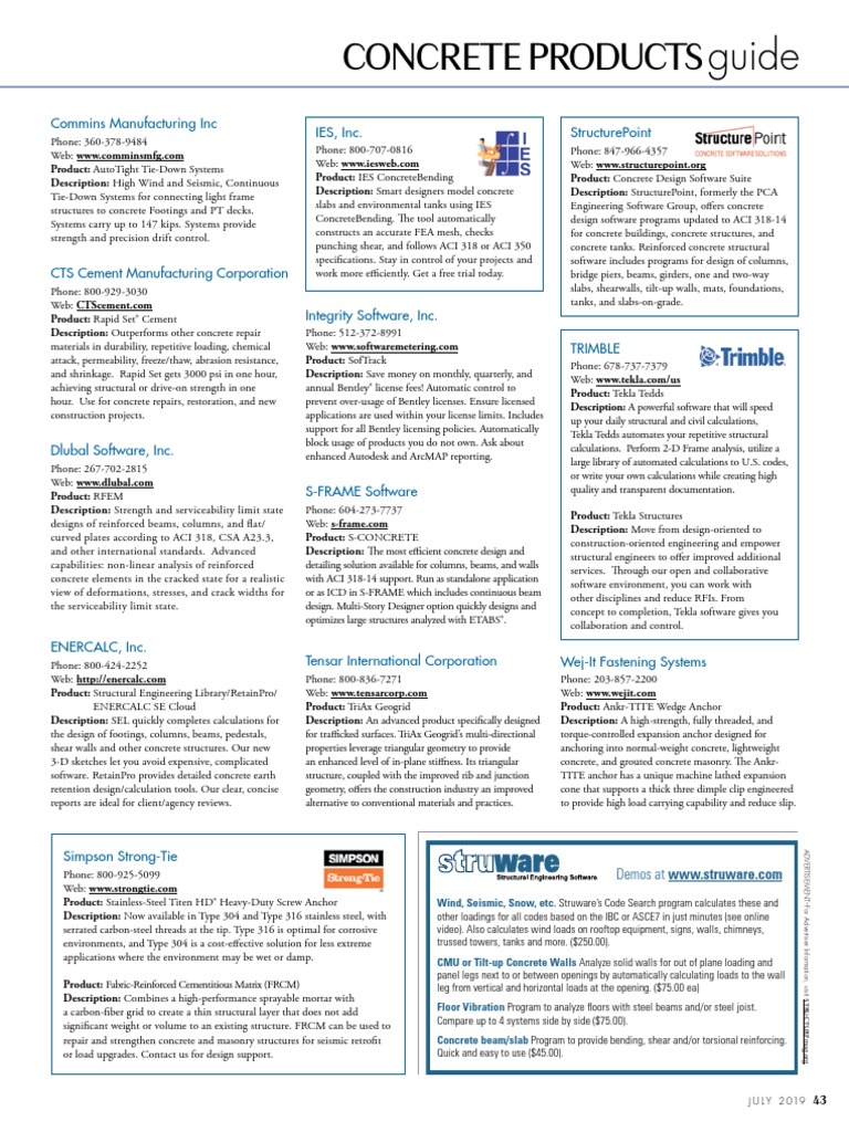 D ConcreteProducts Guide | PDF | Beam (Structure) | Concrete
