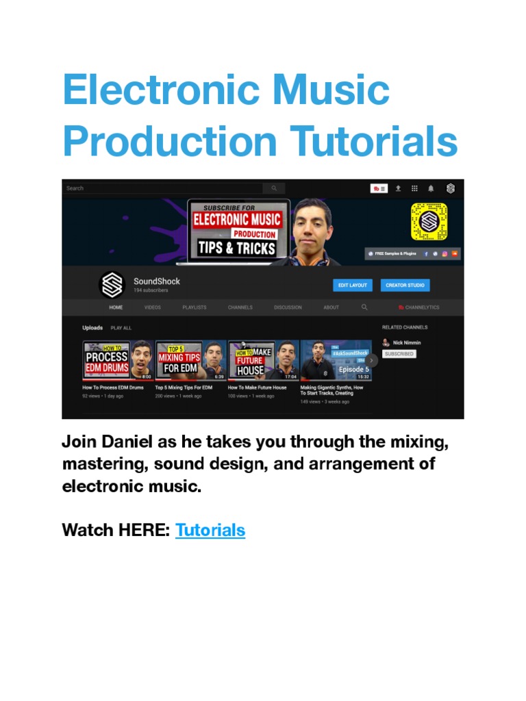 Electronic Music Production Guide | PDF | Home & Garden