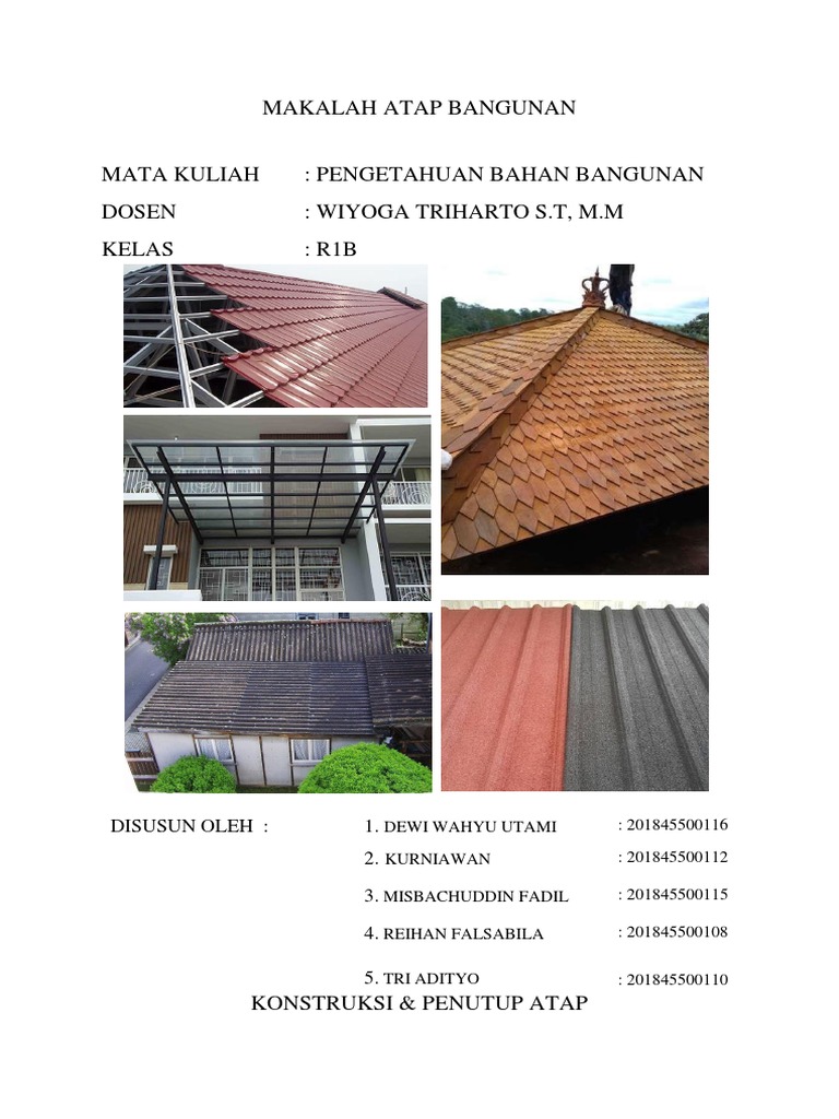 Struktur dan Komponen Atap | PDF