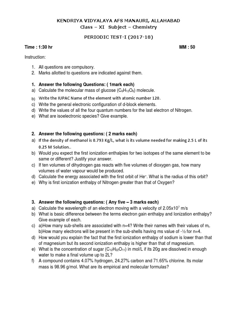 Write The IUPAC Name of The Element With Atomic Number 120 | Download ...