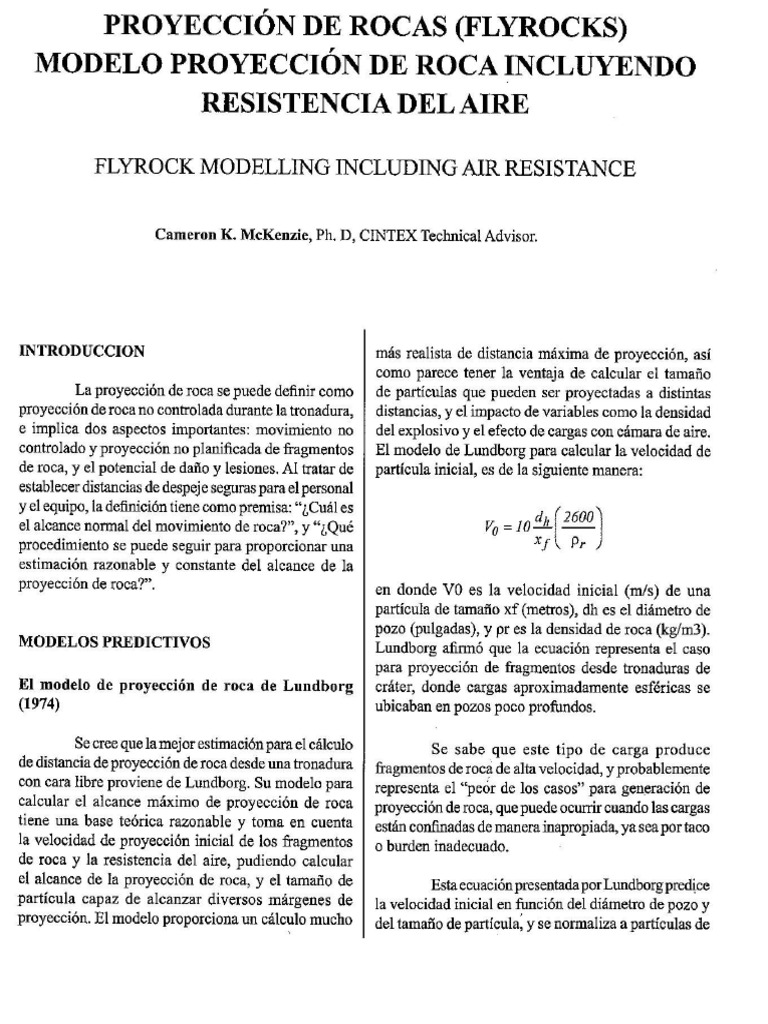 Flyrock MC Kenzie PDF | PDF