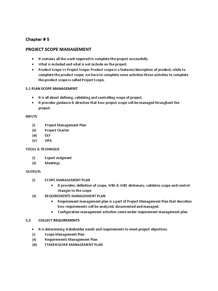 Project Scope Management Guide | PDF | Project Management ...
