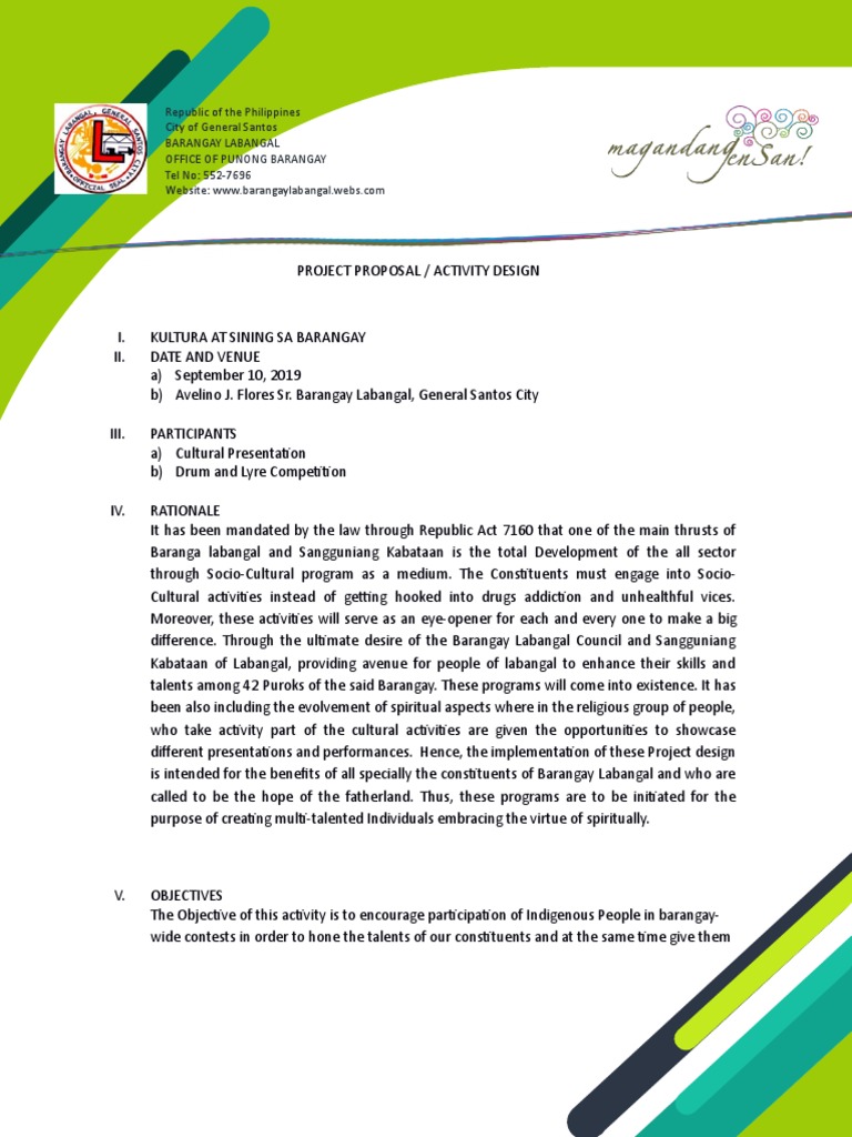 Republic of The Philippines City of General Santos Barangay Labangal ...