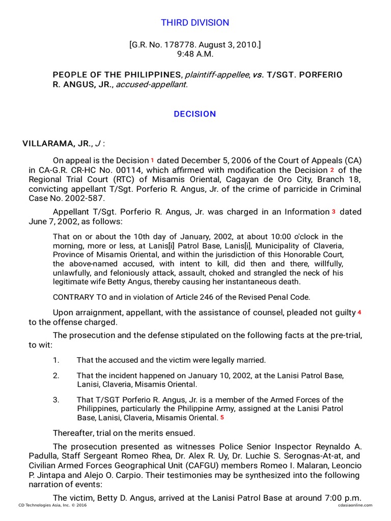 Plaintiff-Appellee Vs Vs Accused-Appellant: Third Division | PDF ...