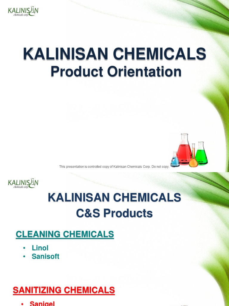 Kalinisan Chemicals Product Overview | PDF | Hand Washing | Disinfectant