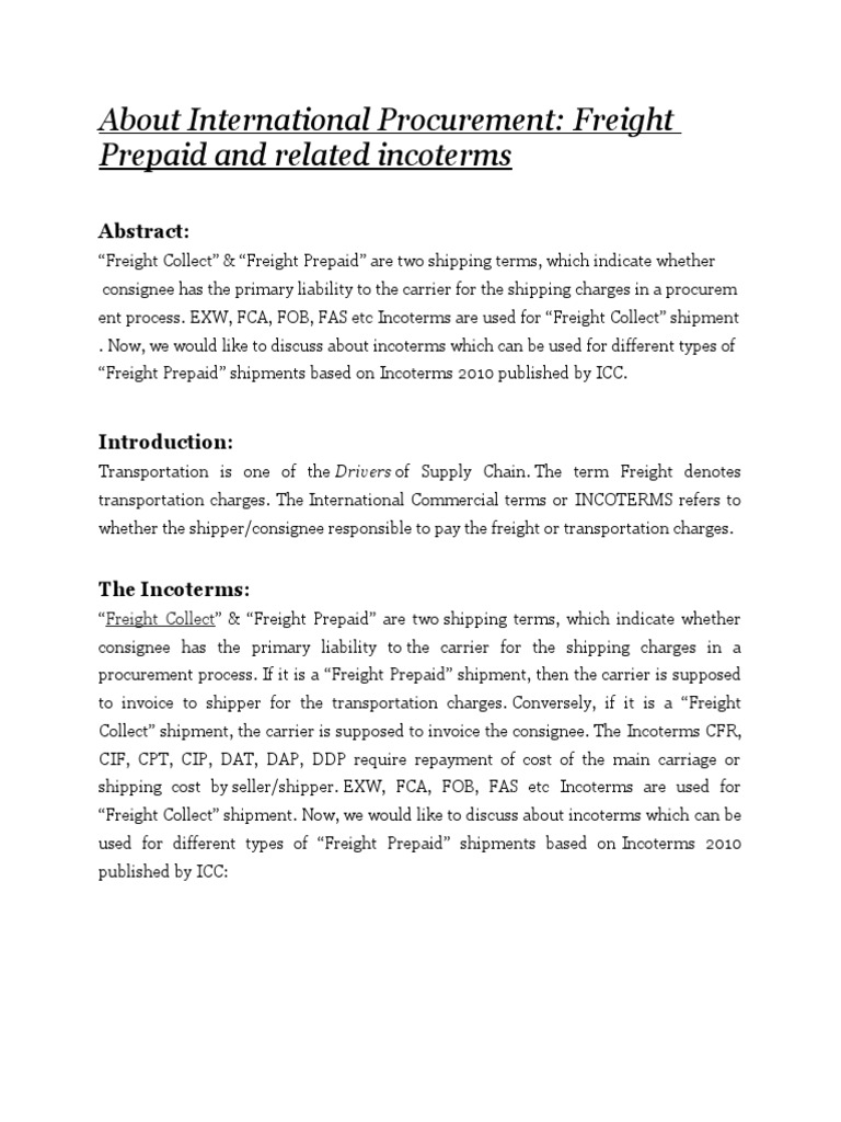 About International Procurement | PDF | International Trade | Trade