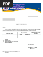 Form 137 Request Letter | PDF