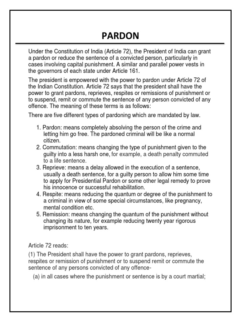 PARDON | PDF | Pardon | Sociology