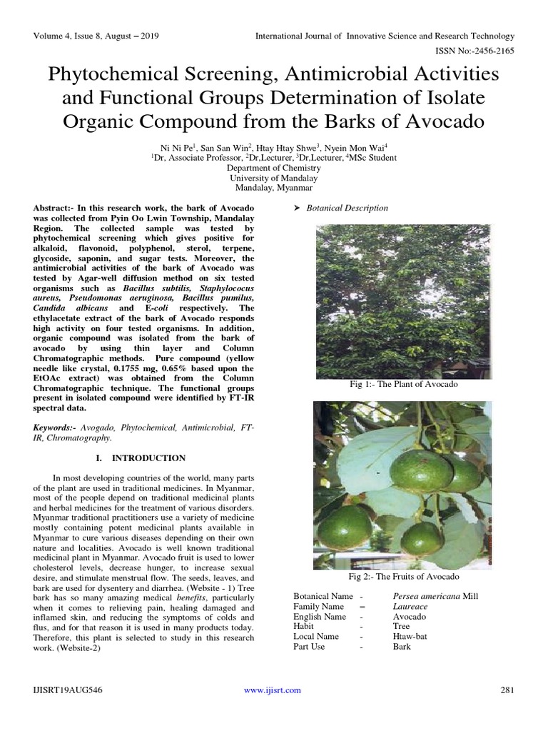 Phytochemical Screening, Antimicrobial Activities and Functional Groups Determination of Isolate ...