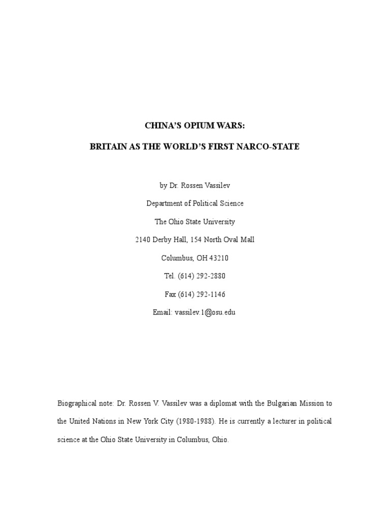 Opium War in China 19th Century | PDF | Qing Dynasty | Opium