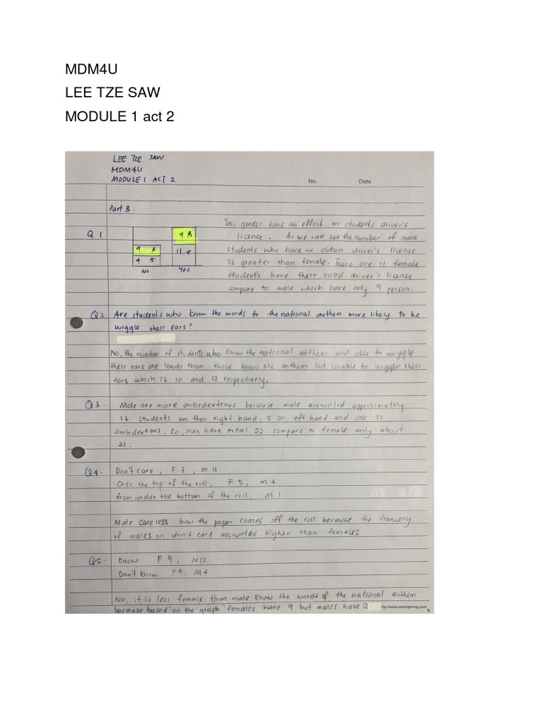 Mdm4u 1.2 | PDF