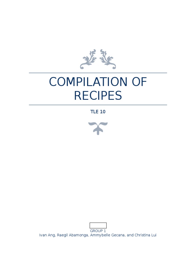 Tle Cooking Recipe Compilation | PDF | Pasta | Egg As Food