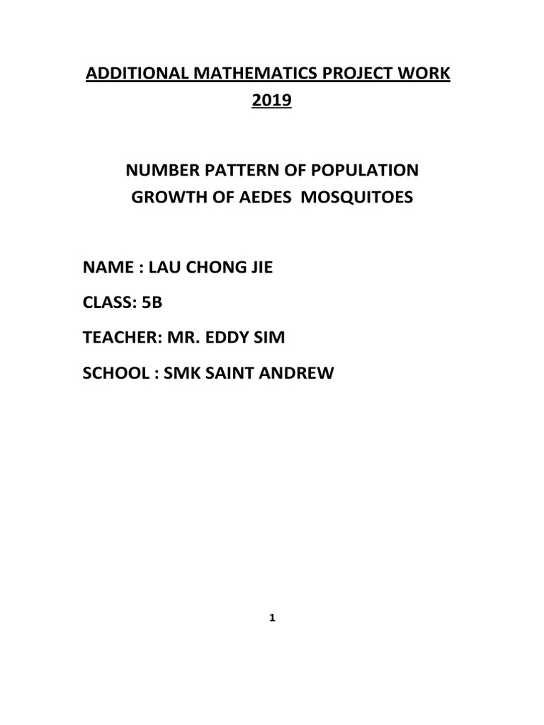 Additional Mathematics Project Work 2019-2 | PDF | Numbers | Teaching ...