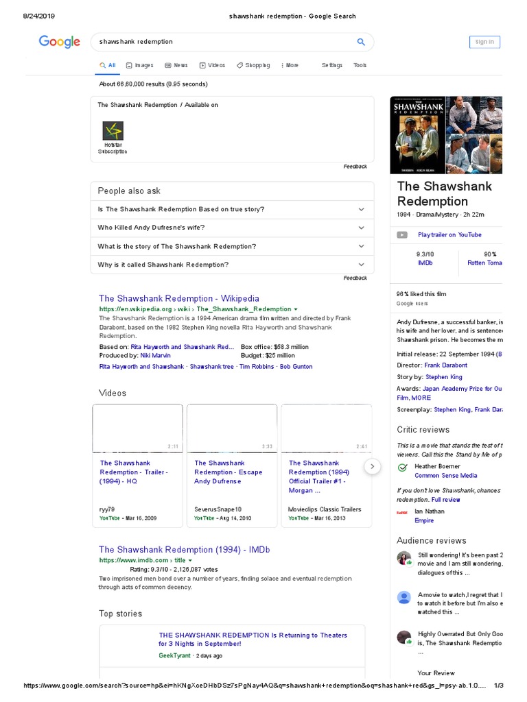 Shawshank Redemption - Google Search | PDF