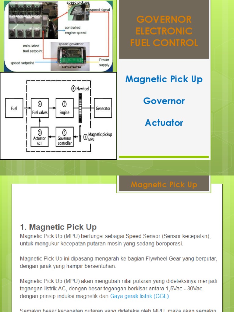 Governor Electronic Fuel Control: Magnetic Pick Up Governor Actuator | PDF
