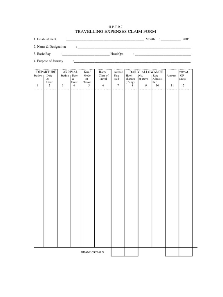 T.A Bill Form | PDF | Government | Business