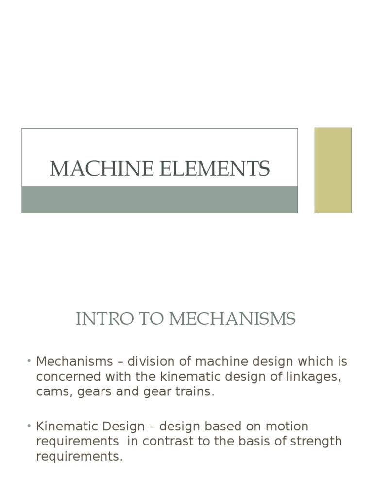 Machine Elements | PDF | Acceleration | Gear