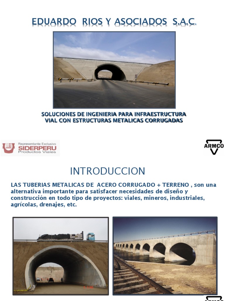 06 Presentacion Alcantarillas Era - MTC PDF | PDF | Hormigón | Acero