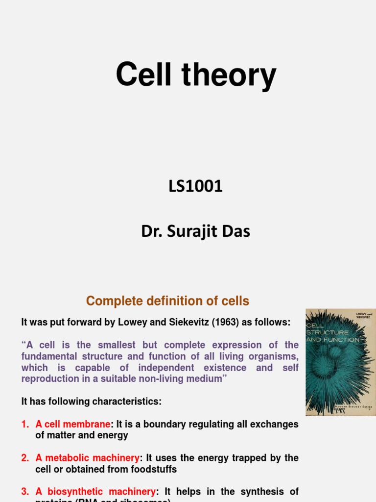 Cell Theory | PDF | Cell (Biology) | Biology