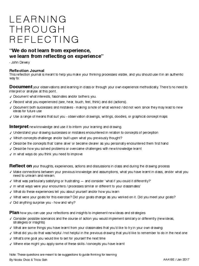 Reflection Questions For Learning | PDF | Thought | Concept