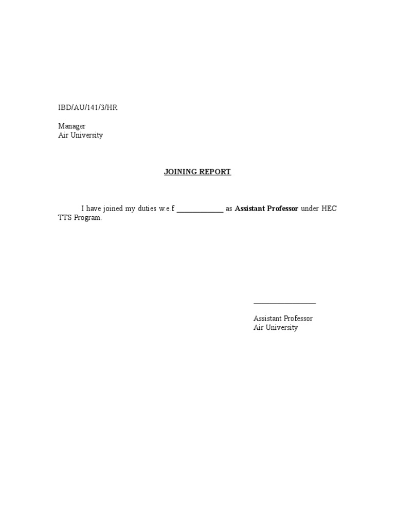 Joining Template | PDF