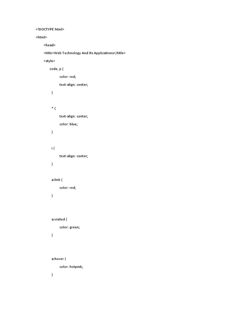DOCTYPE HTML | PDF | Html | Html5