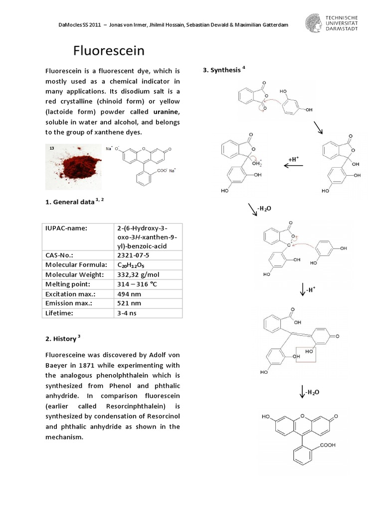 Fluorescein Archvdatei | PDF | Fluorescence | Applied And ...