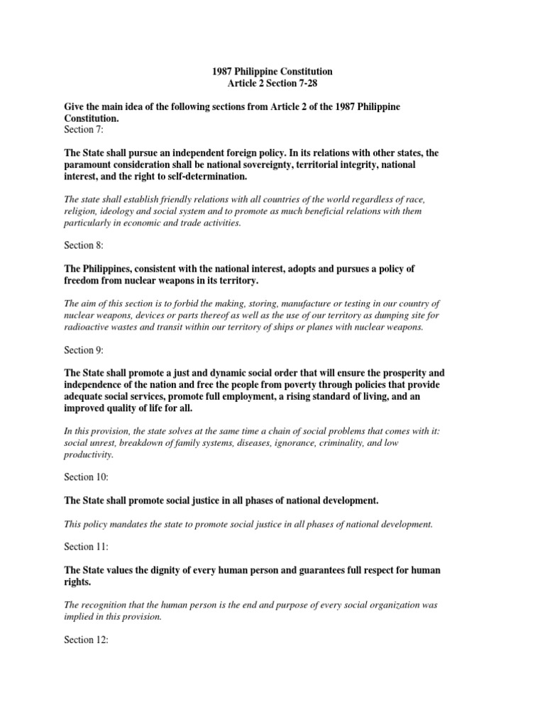 Understanding Article II Section 7 24 of | PDF | Welfare | State (Polity)