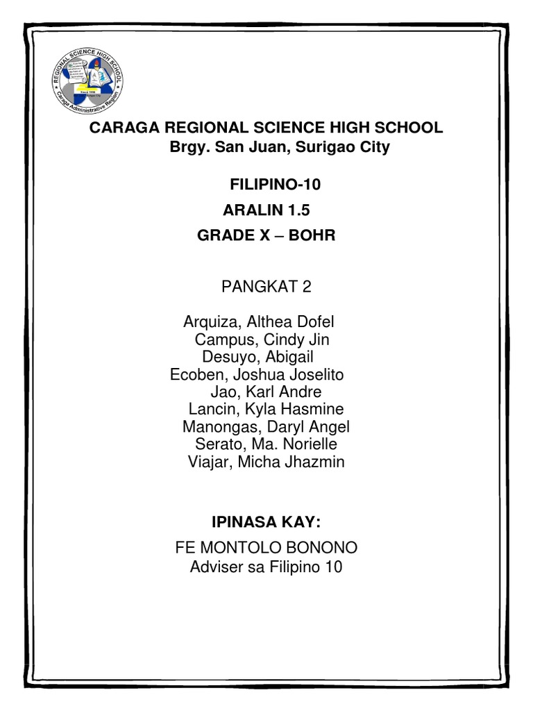 Filipino Aralin 1.5 | PDF