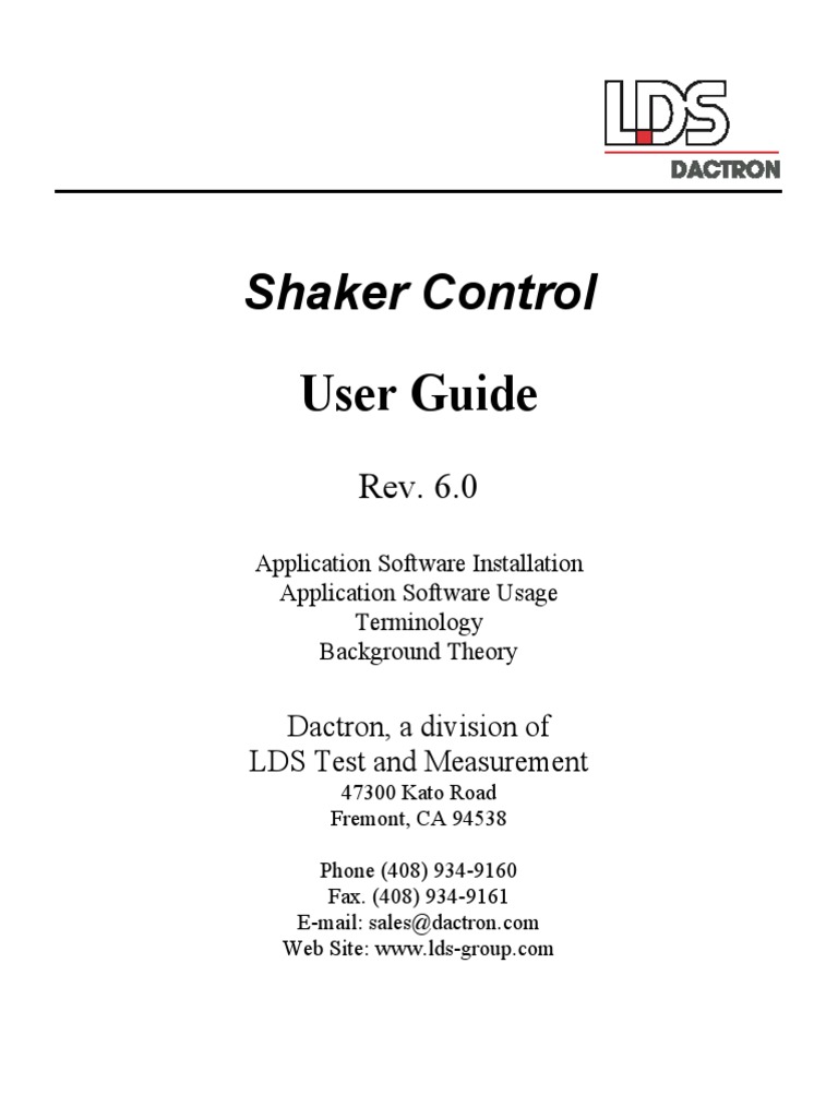 Shaker Control User Guide | PDF | Spectral Density | Bandwidth (Signal ...