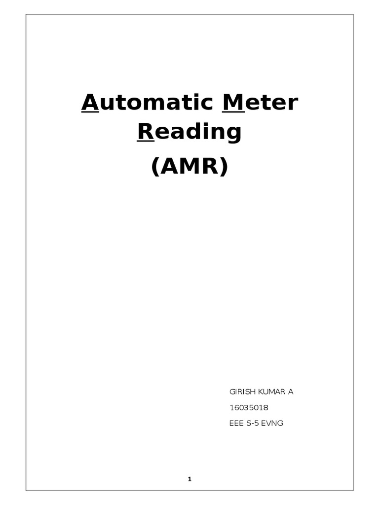 Automatic Meter Reading | PDF | Radio | Transmitter