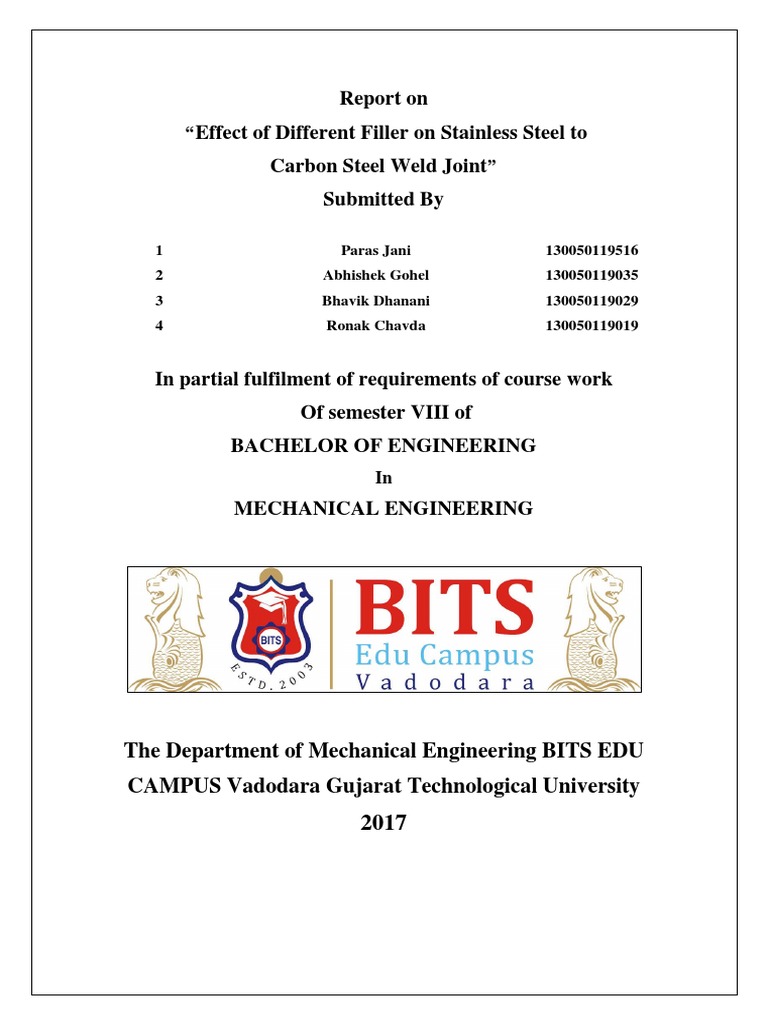 8th Sem Proj Report Final | PDF | Welding | Construction