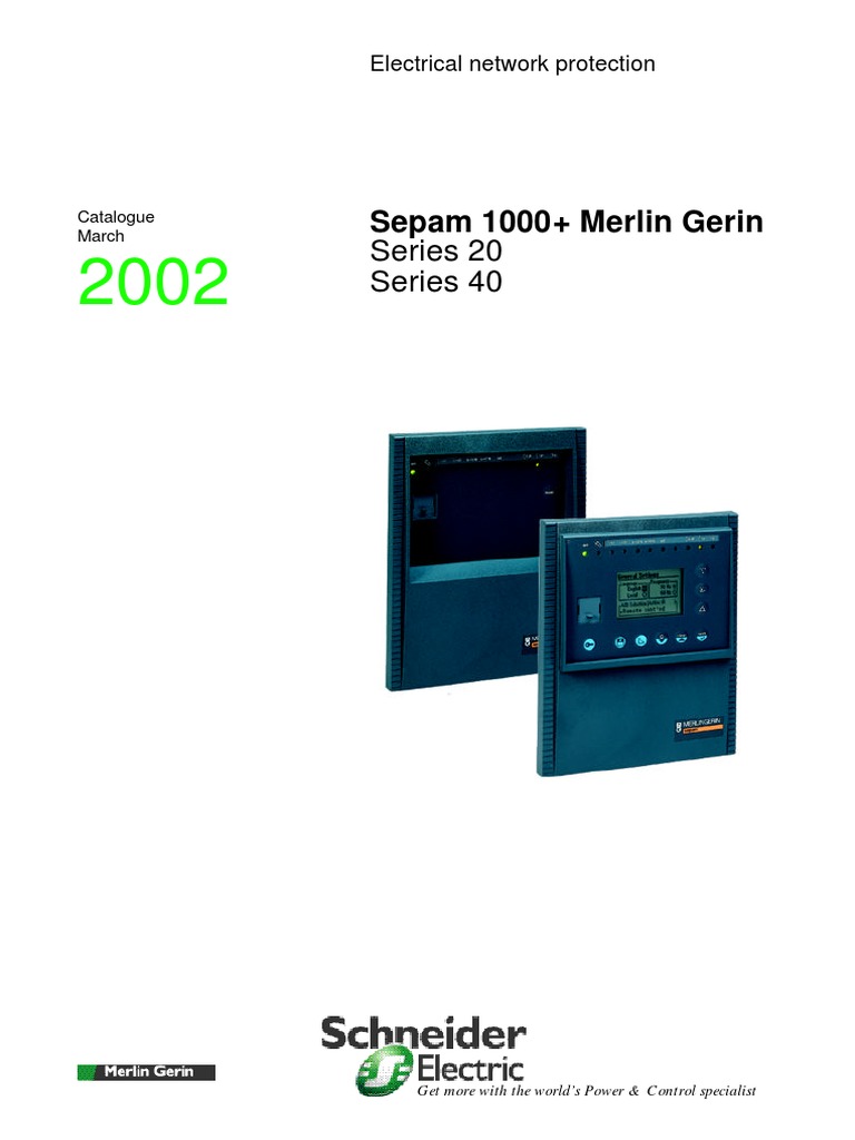 Sepam 1000+ Merlin Gerin: Series 20 Series 40 | PDF | Electrical ...