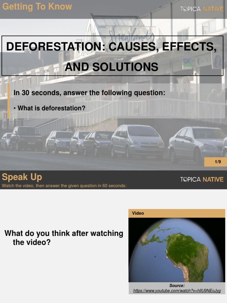 Deforestation: Causes, Effects & Solutions | PDF | Deforestation ...