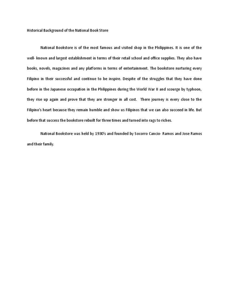 History of National Bookstore | PDF | Retailing | Retailers