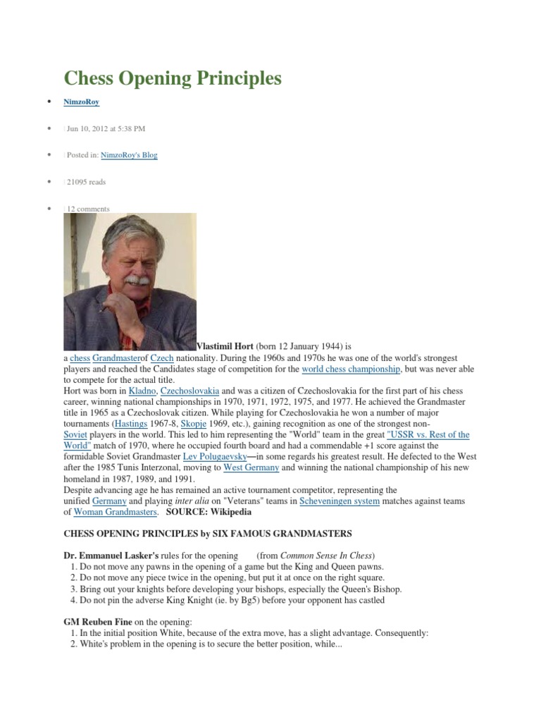 Chess Opening Principles | PDF | Chess Openings | Gaming