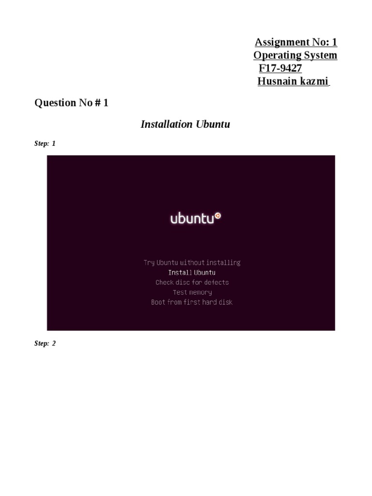 How To Install Ubuntu With Example | PDF | Operating System Families ...