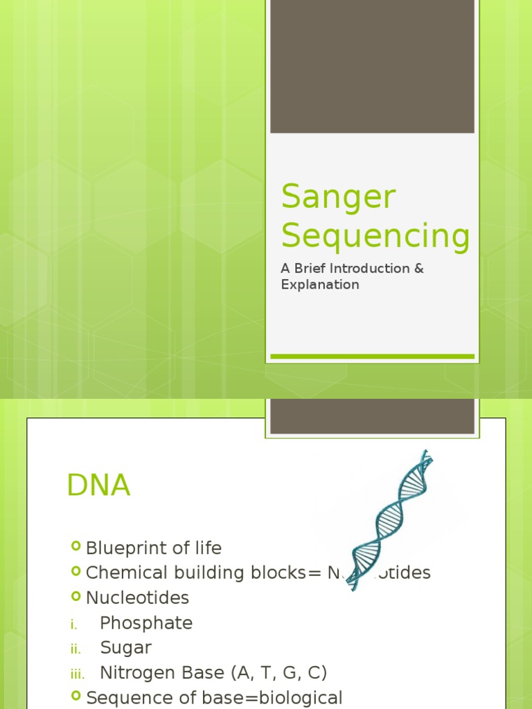 Sanger Sequencing Overview and History | PDF | Dna Sequencing | Nucleic ...