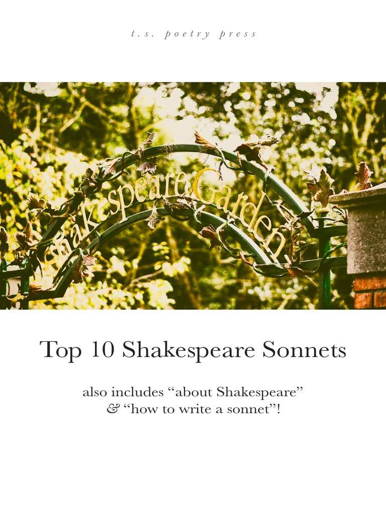 Top 10 Shakespeare Sonnets And How To Write A Sonnet Pdf Stanzaic