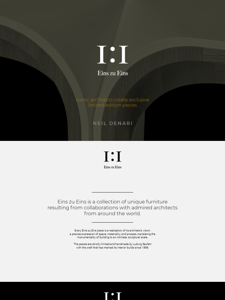 Iconic Architects Create Exclusive Limited Edition Pieces: Neil Denari ...