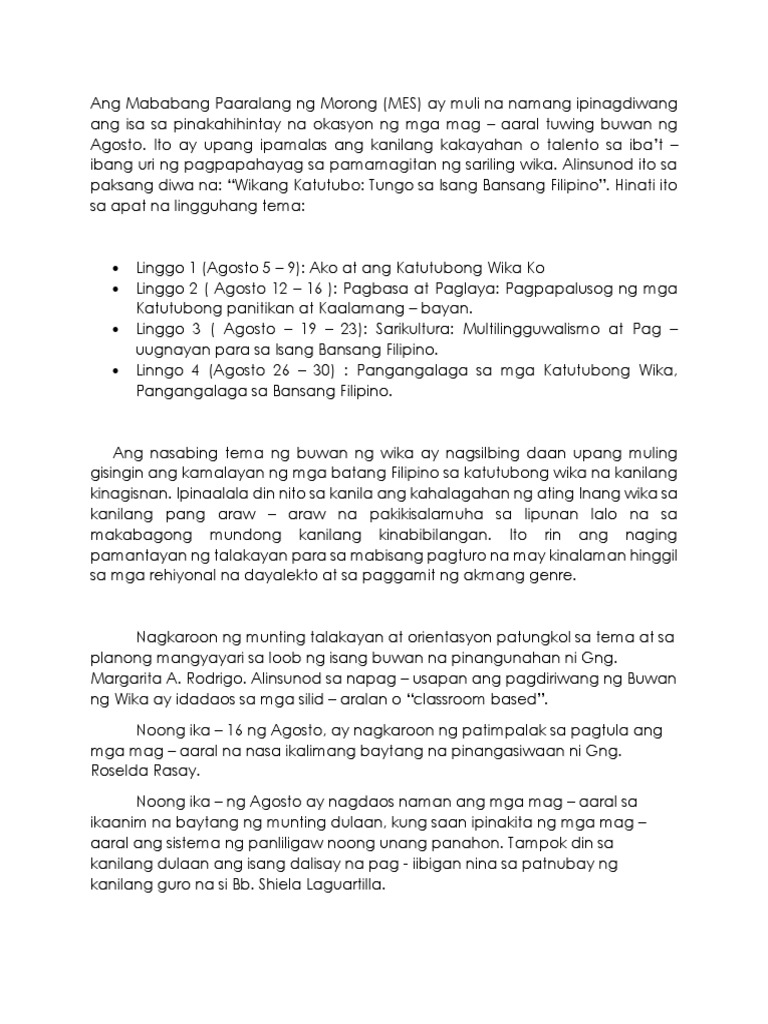 Narrative Report | PDF