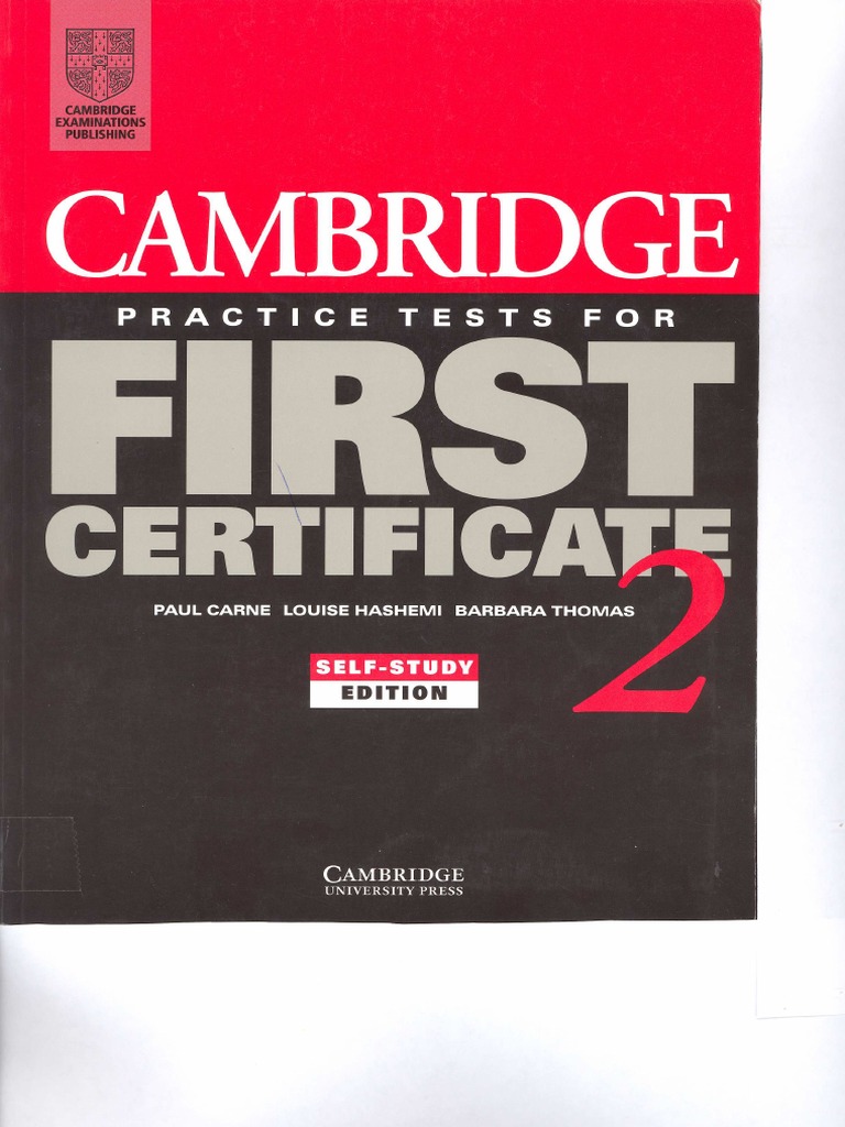 Cambridge Practice Tests For First Certificate 2 Self-Study Edition PDF ...