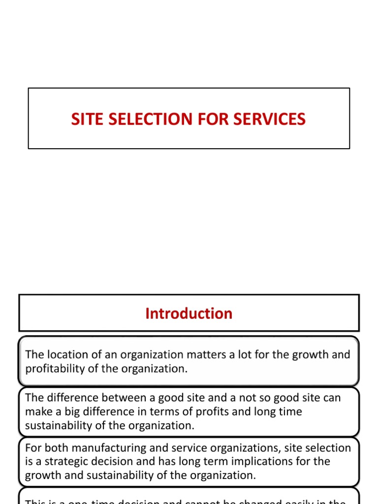 Site Selection Strategies for Services | PDF | Retail | Demand