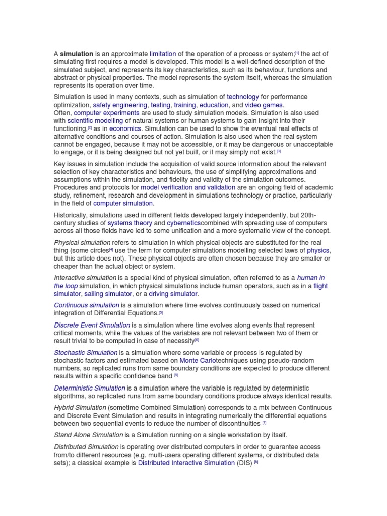 An In-Depth Look at the Types and Uses of Simulation Modeling | PDF ...