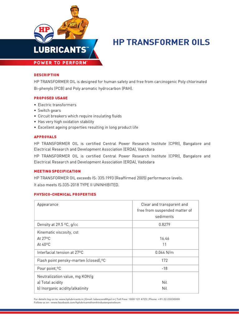 HP Transformer Oils | PDF | Electricity | Electromagnetism