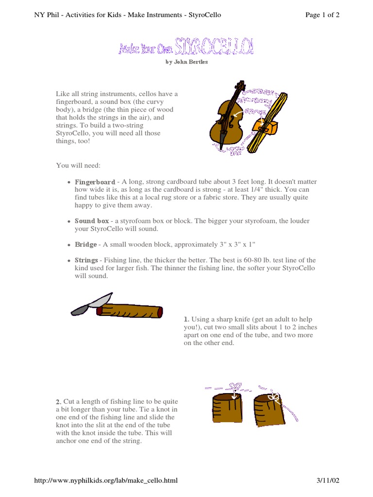Make A Cello | PDF | String Instruments | Bow And Arrow